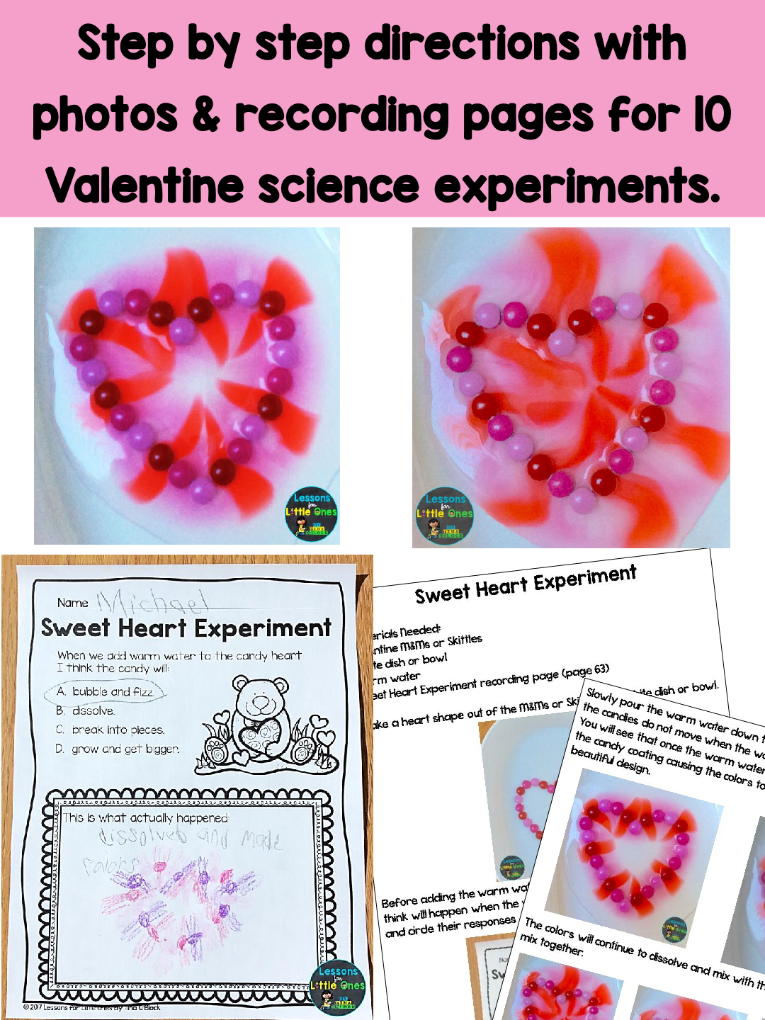 Valentine Science Experiments STEM Activities & Pages Valentine's Day ...