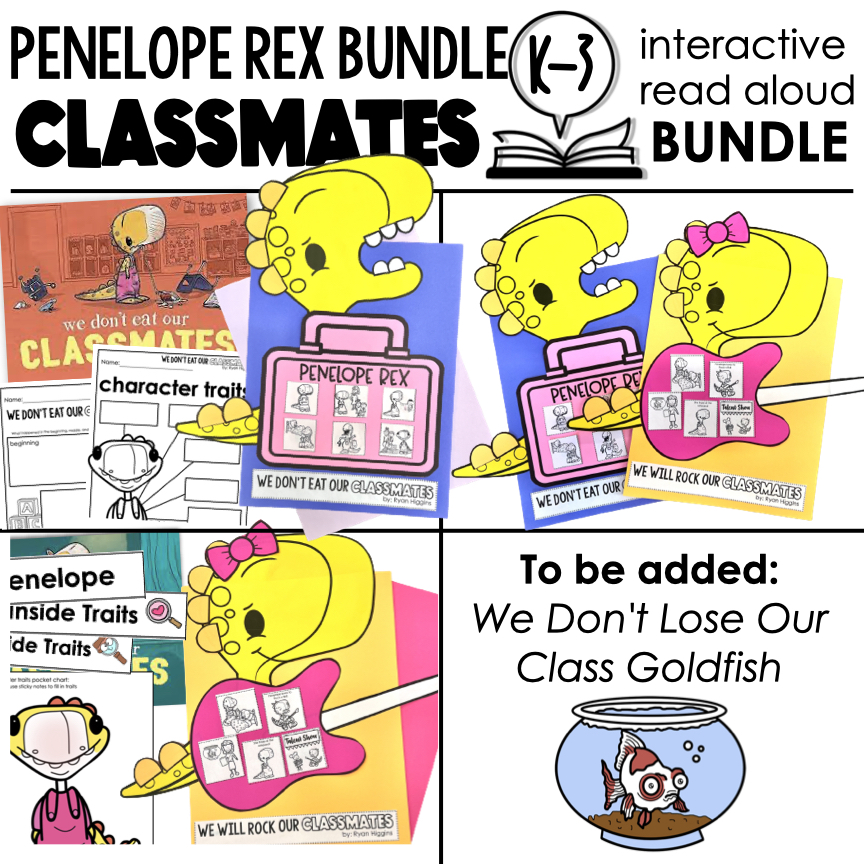 Penelope Rex Classmates BUNDLE Interactive Read Aloud Sequencing Craft ...