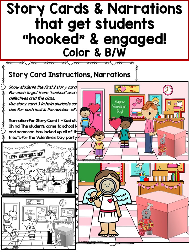 Valentine's Day Escape Room Valentine Breakout Activity Kindergarten ...