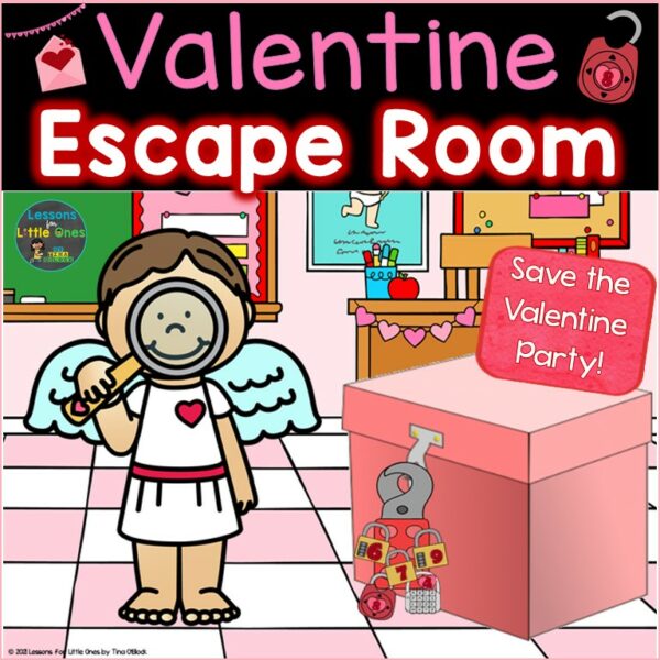 Valentine's Day Escape Room Valentine Breakout Activity Kindergarten ...