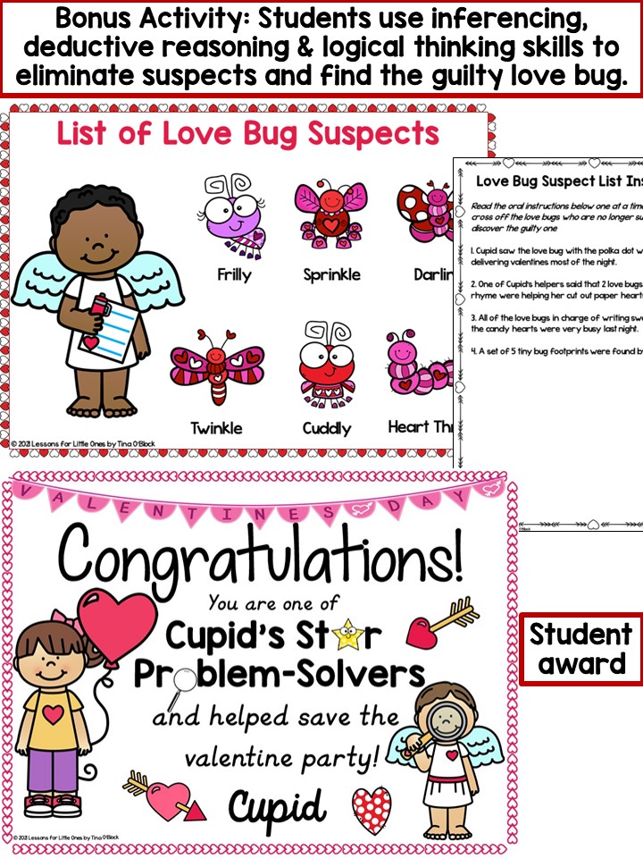 Valentine's Day Escape Room Valentine Breakout Activity Kindergarten ...