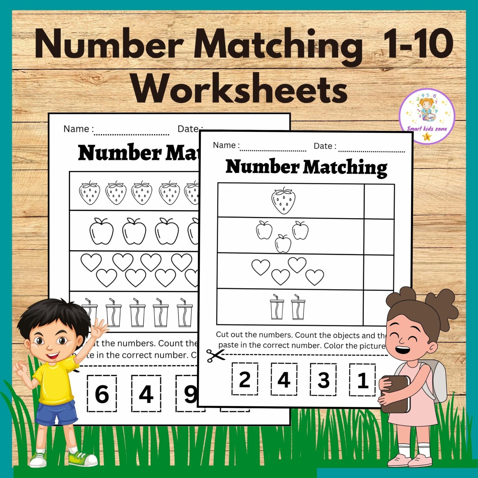 Numbers Matching Worksheets | Number Recognition 1-10 | Made By Teachers