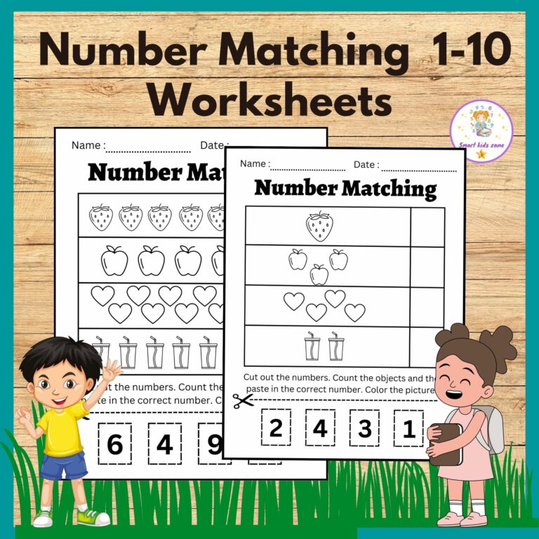 Numbers Matching Worksheets | Number Recognition 1-10 | Made By Teachers
