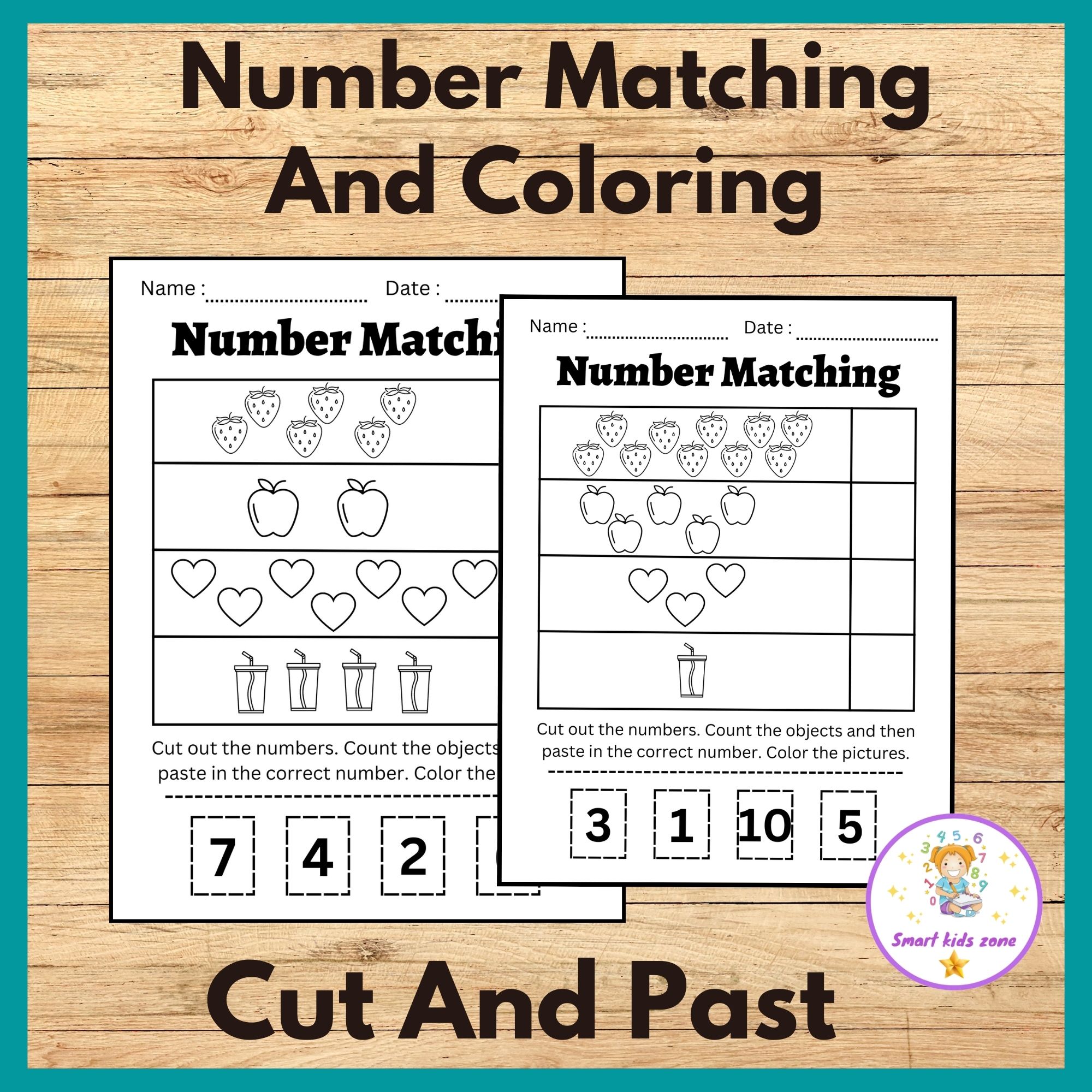 Numbers Matching Worksheets | Number Recognition 1-10 | Made By Teachers