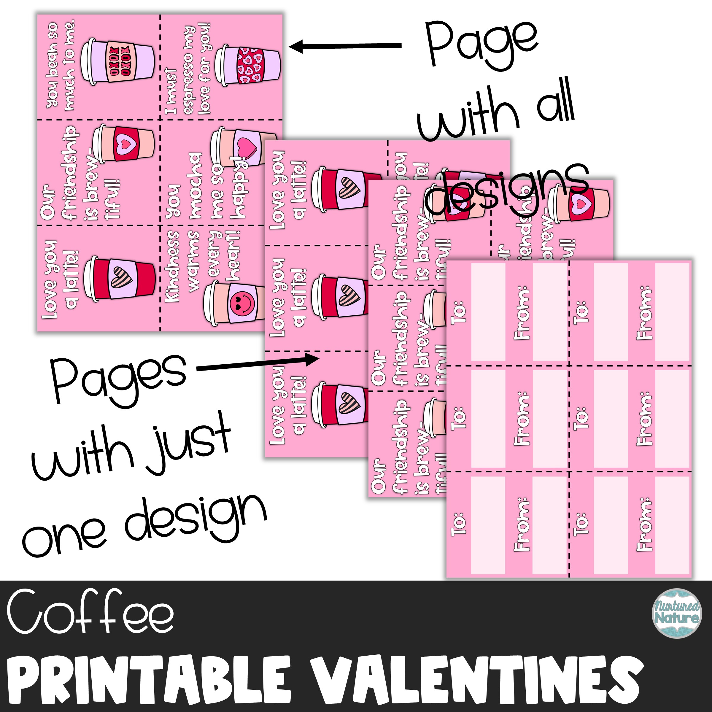 Coffee Printable Valentine’s Day Cards for Students | Made By Teachers