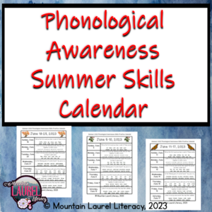 Phonological Awareness Summer Practice Calendar | Made By Teachers