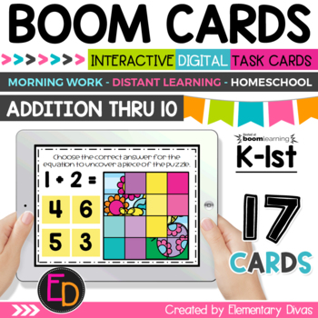Boom Cards Mystery Picture Addition Thru 10 | Made By Teachers