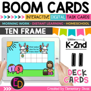 FREE BOOM CARDS Easter Ten Frame | Made By Teachers