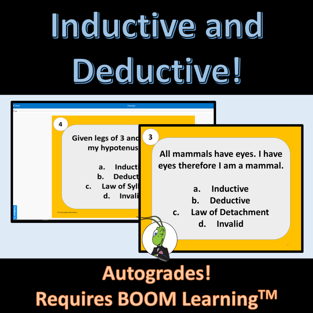 Logic Boom Task Cards | Inductive and Deductive | Law of Syllogism ...