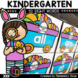 Kindergarten Easter Bunny Pocket Chart Sight Words | Made By Teachers
