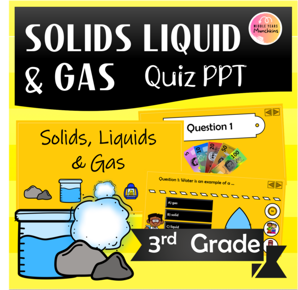 States of Matter: Solids, Liquids and Gas Information PowerPoint | Made ...