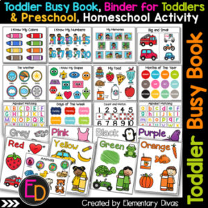 Busy Book an Interactive Learning Binder for Toddler/PreK (61 Pages ...