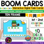 March BOOM CARDS St. Patrick's Day Ten Frame FREE | Made By Teachers