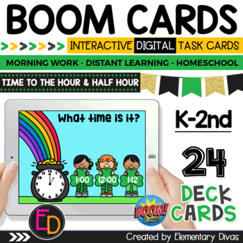 March BOOM CARDS St. Patrick's Day Time to The Hour & Half Hour | Made ...