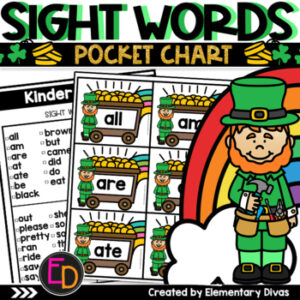 March Kindergarten Pocket Chart Sight Words - St. Patrick's Day | Made ...