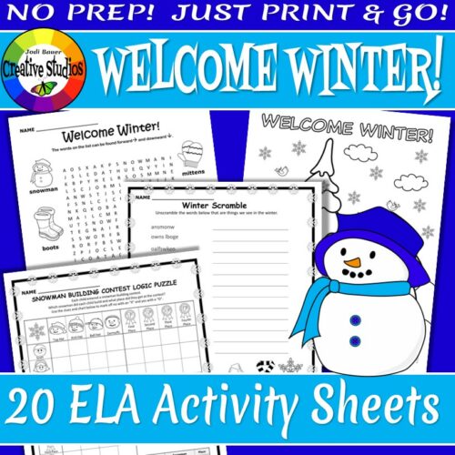 Welcome Winter! English Activity Sheets - No Prep! | Made By Teachers
