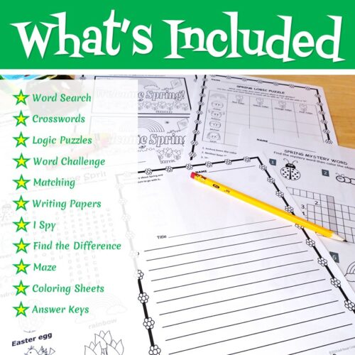 Welcome Spring! English Activity Sheets - No Prep! | Made By Teachers