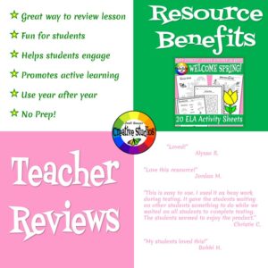 Welcome Spring! English Activity Sheets - No Prep! | Made By Teachers