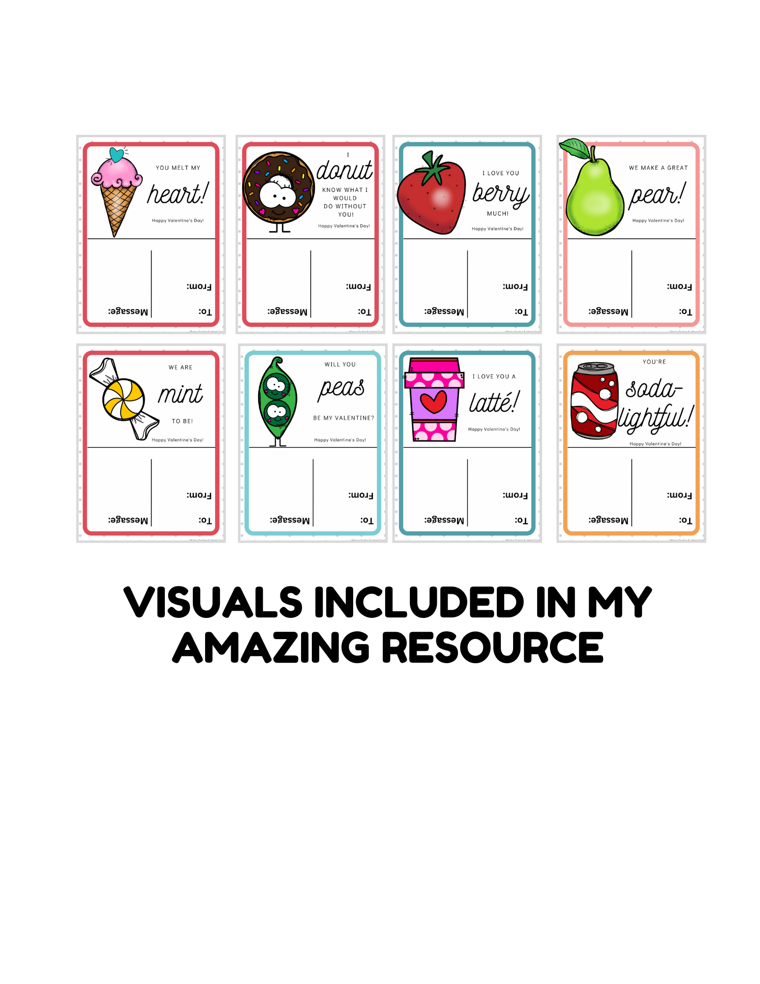 Valentine Cards: Food Edition | Made By Teachers