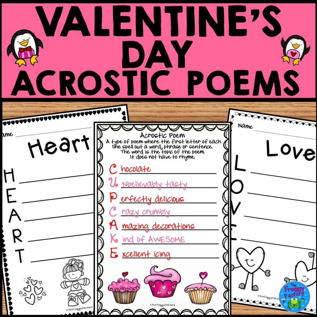 Valentine's Day Acrostic Poems | Valentine's Day Writing Activity ...