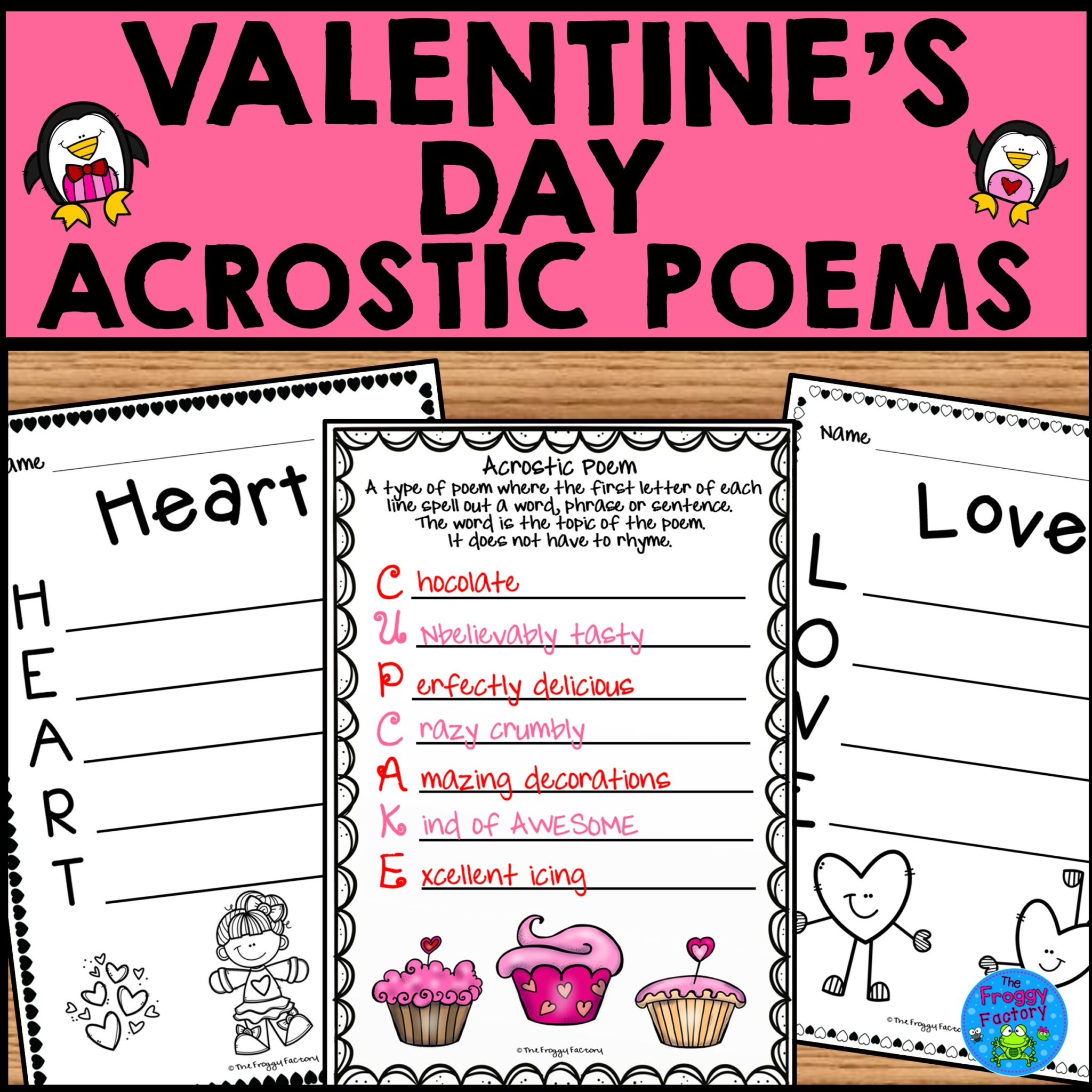 Valentine's Day Acrostic Poems | Valentine's Day Writing Activity ...