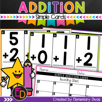 150 Simple Addition Cards | Made By Teachers