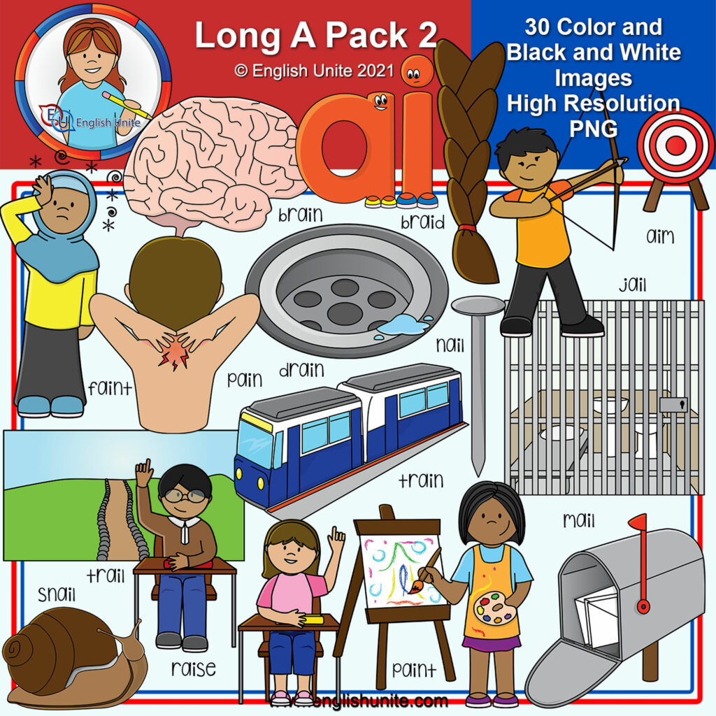 Clip Art - Long A Vowel Pack 2 (ai) | Made By Teachers