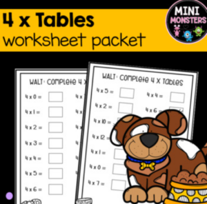 4 Times Tables Worksheets | Made By Teachers