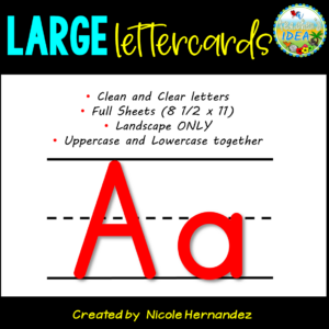 Large Letter Cards with Handwriting Lines | Made By Teachers