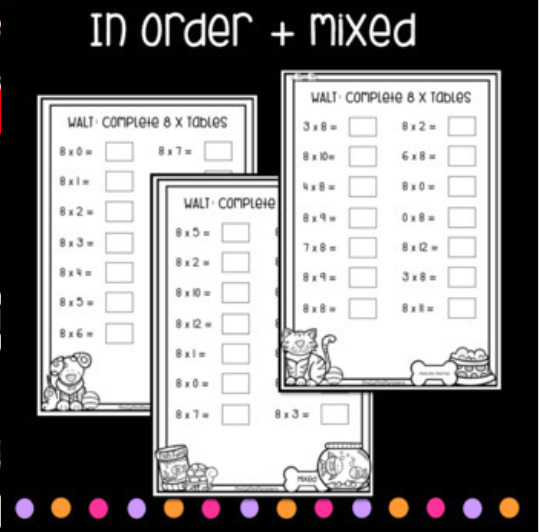 8 Times Tables Worksheets | Made By Teachers