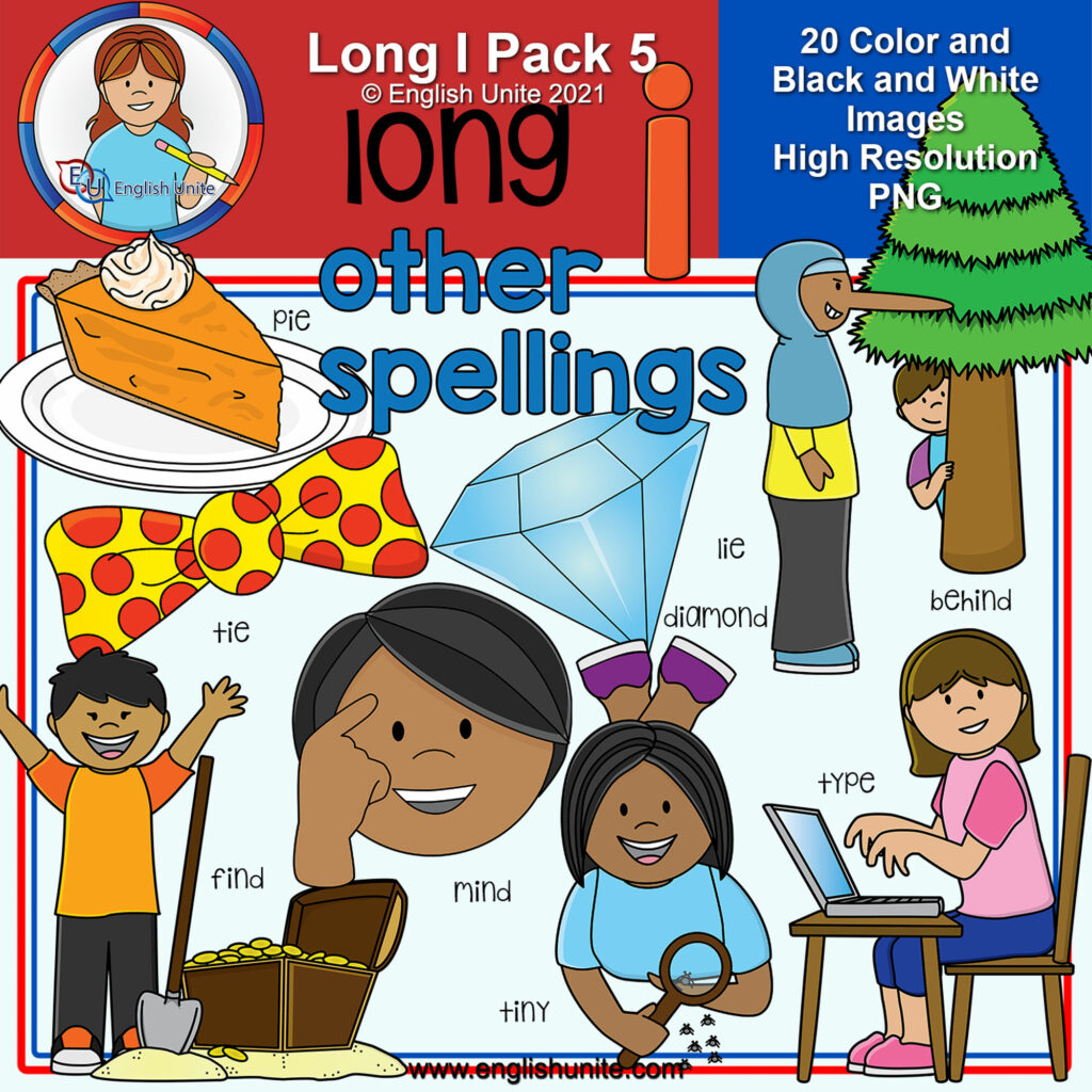 Clip Art - Long I Vowel Pack 5 (other spellings) | Made By Teachers