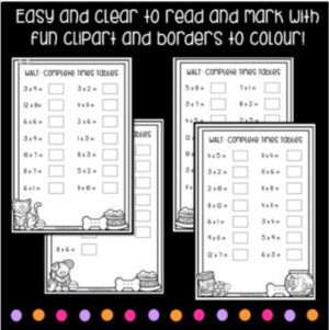 Mixed Times Tables Multiplication Worksheets | Made By Teachers