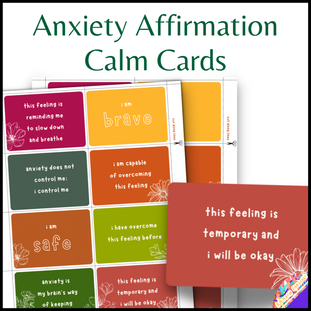 Anxiety Affirmation Calm Cards, Self Help Calm Corner | Made By Teachers