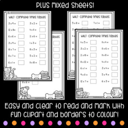Multiplication Worksheets Packet | Made By Teachers