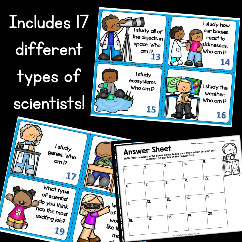 Types of Scientists Task Cards | Who am I? | Made By Teachers