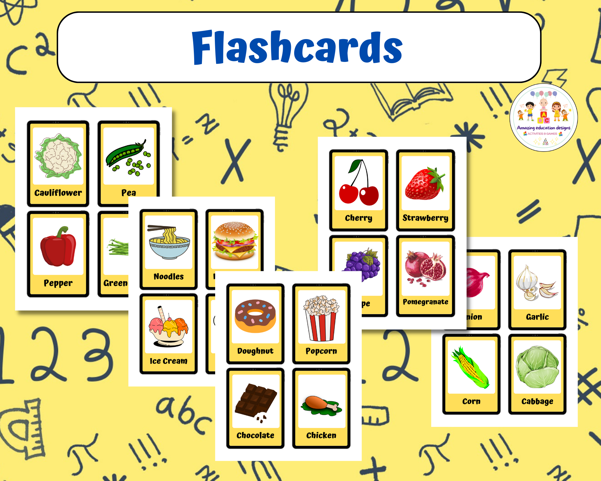 Flashcards vegetables And fruits | Made By Teachers