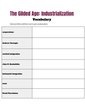 The Gilded Age: Industrialization Lesson 2 Plan & Resources | Made By ...