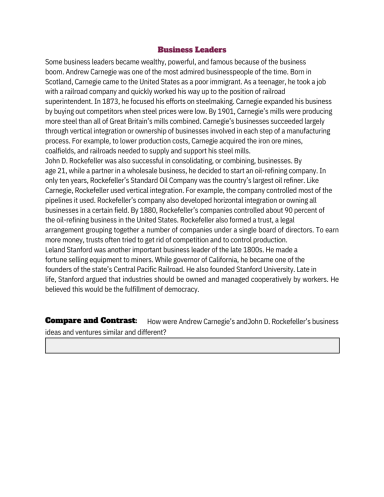 The Gilded Age: Industrialization Lesson 2 Plan & Resources | Made By ...