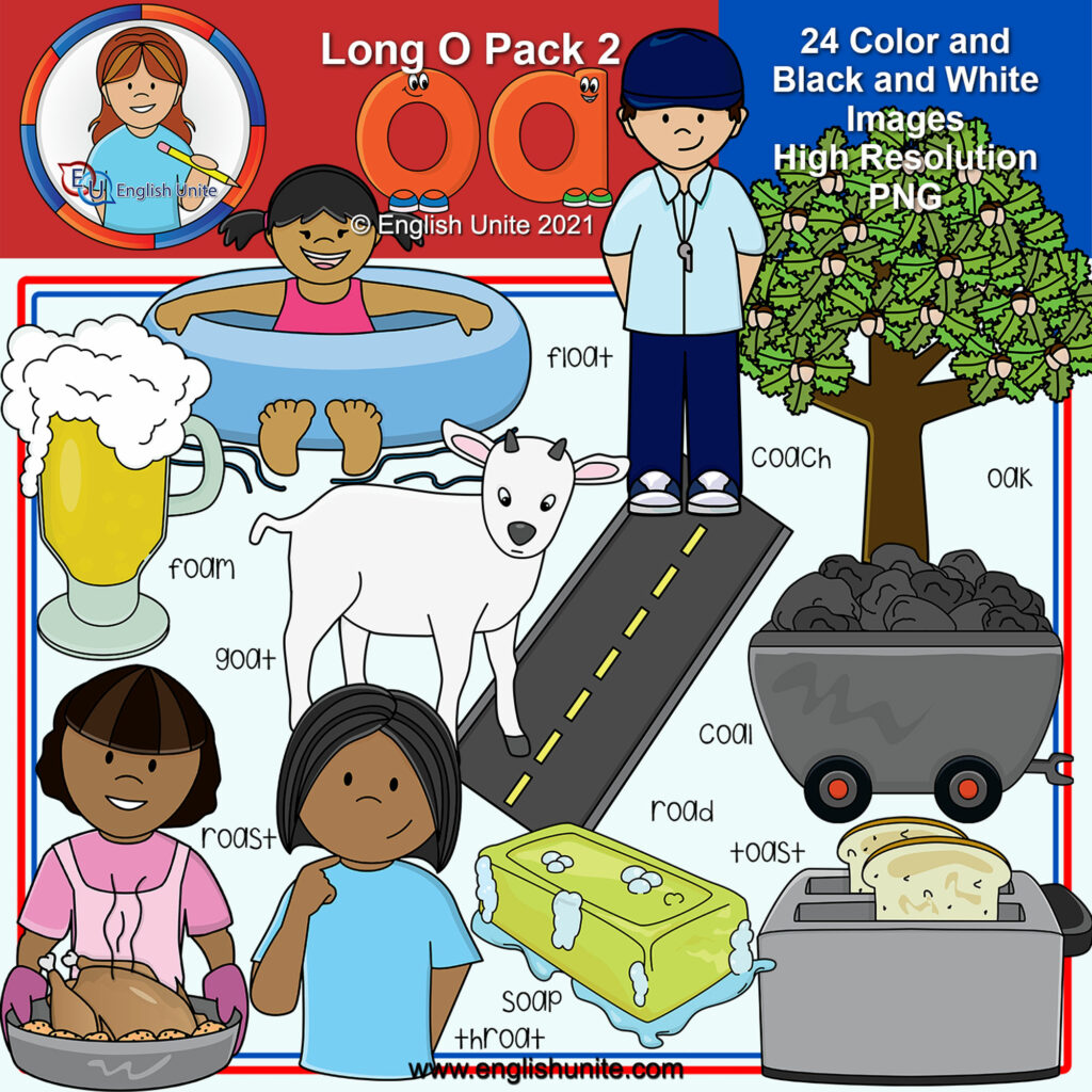 Clip Art - Long O Vowel Pack 2 (oa) | Made By Teachers
