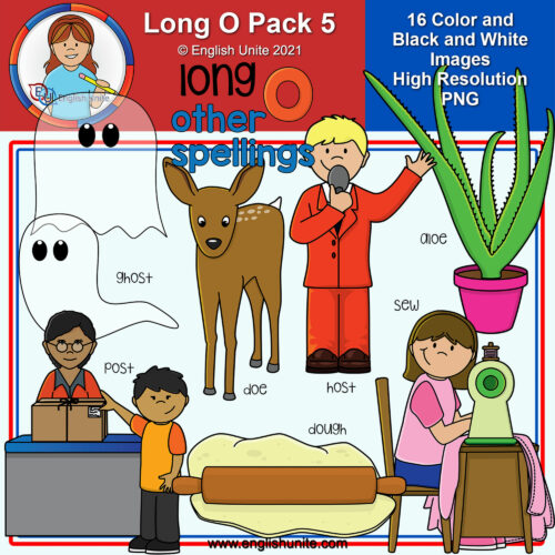Clip Art - Long O Vowel Pack 5 (other spellings) | Made By Teachers