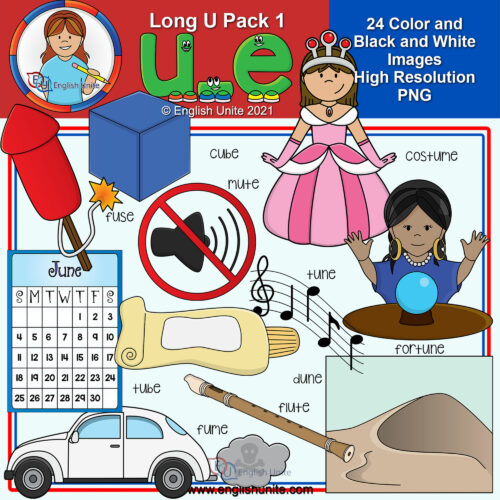 Clip Art - Long U Vowel Bundle | Made By Teachers