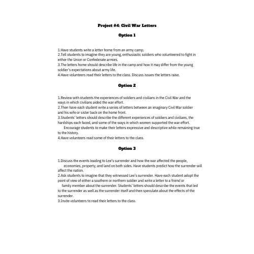 The Civil War: Guided Reading & Projects | Made By Teachers