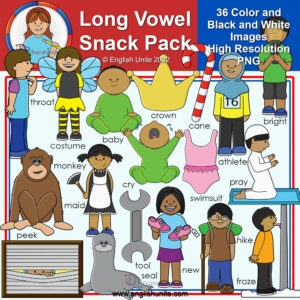 Clip Art - Long Vowels Snack Pack | Made By Teachers