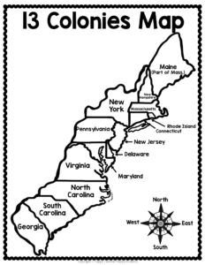 13 Colonies Map Quiz, 13 Colonies Map Worksheet, Blank 13 Colonies Map ...