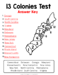 13 Colonies Map Quiz, 13 Colonies Map Worksheet, Blank 13 Colonies Map ...