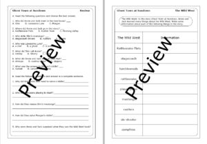 Magic Tree House "Ghost Town at Sundown" worksheets | Made By Teachers