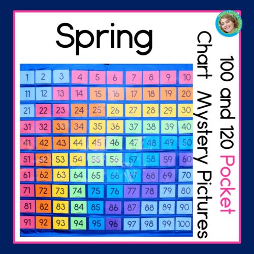 Spring 100s and 120 Pocket Chart Mystery Pictures | April Hundreds ...
