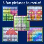 Spring 100s and 120 Pocket Chart Mystery Pictures | April Hundreds ...