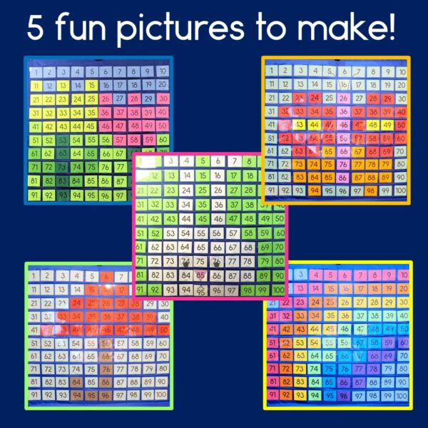 Spring 100s and 120 Pocket Chart Mystery Pictures | April Hundreds ...