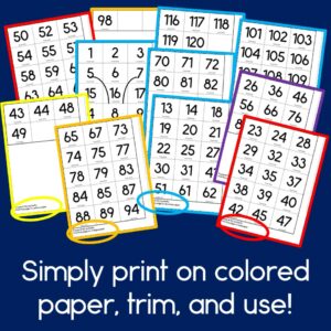 Spring 100s and 120 Pocket Chart Mystery Pictures | April Hundreds ...